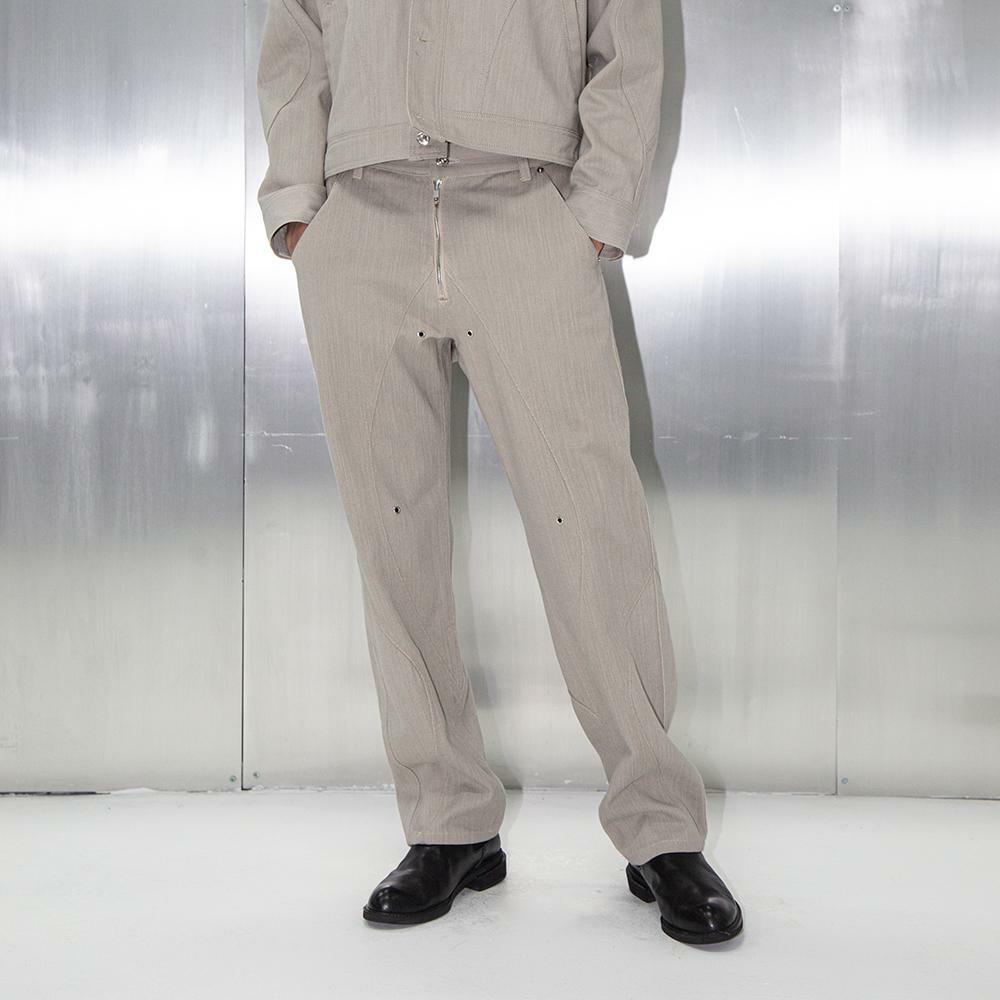TUNNEL LINING TROUSER (DENIM) - BROWN Deps