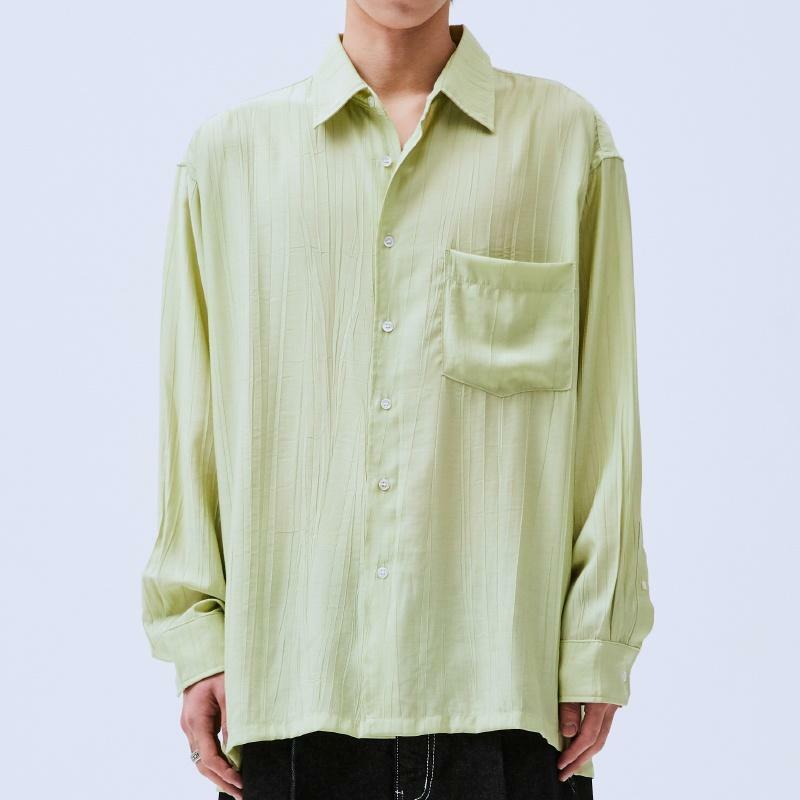 PLEATS SHIRT [LIME] Deps