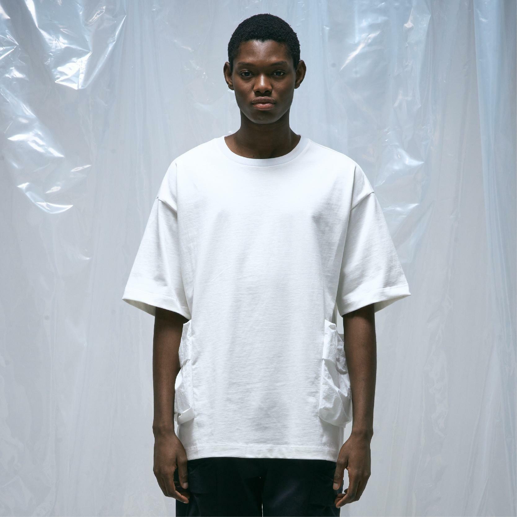 3D Pocket sleeve T-shirt_white Deps