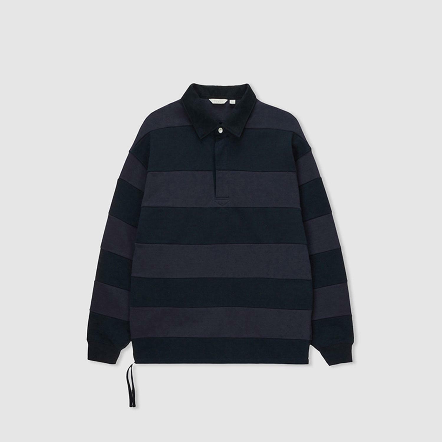 RUGBY STRIPE SWEATSHIRT - NAVY Deps