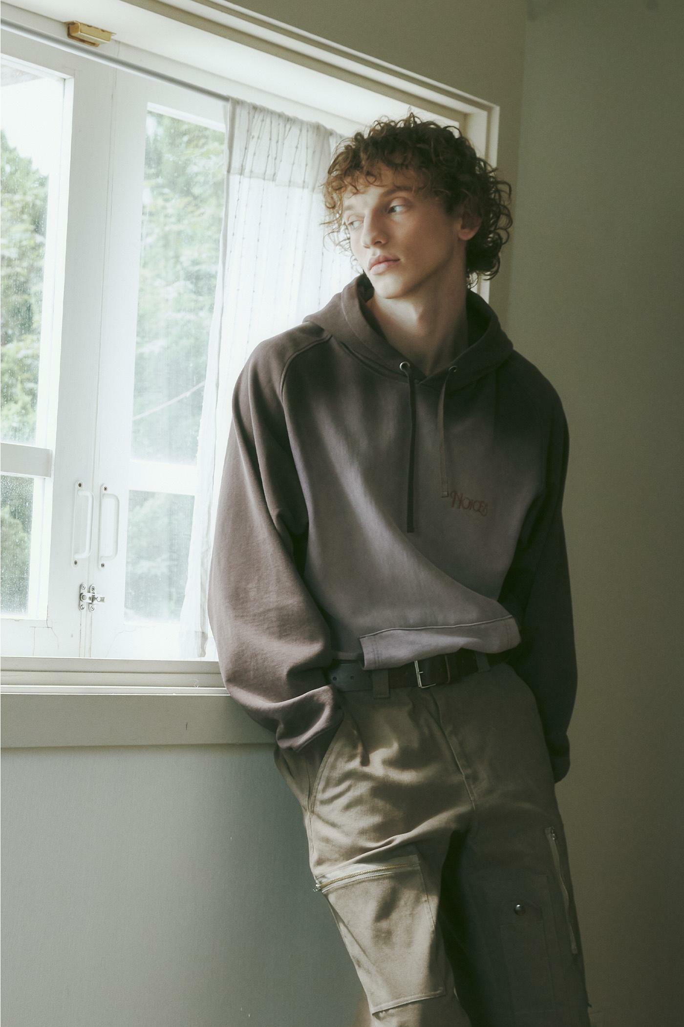 BLEACHED DYED HOODIE - BROWN Deps