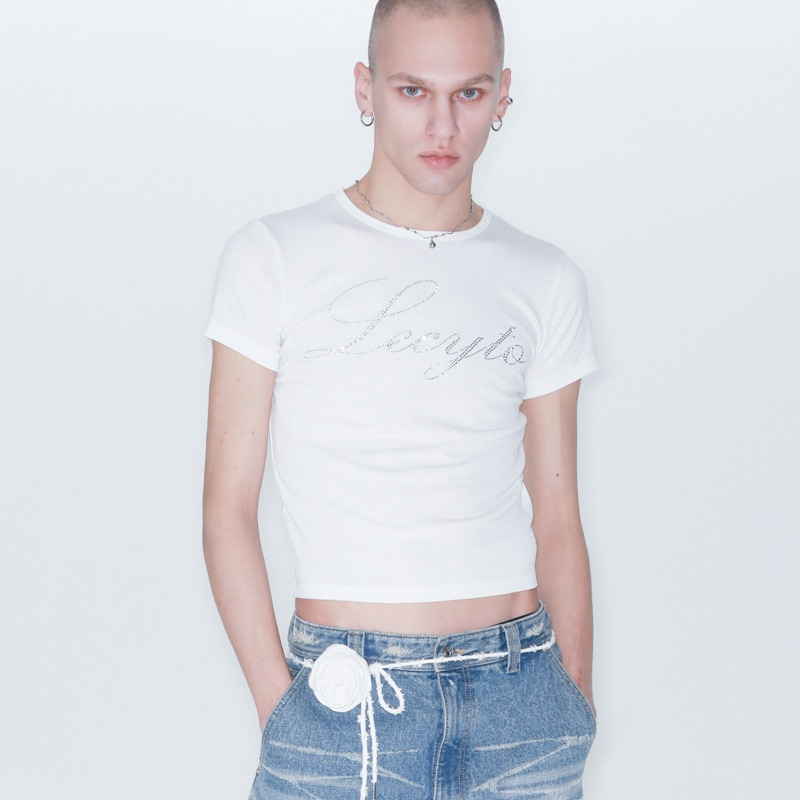 [예약배송 05.08]Sparkly Lettering Short T-shirt_[WHITE] Deps