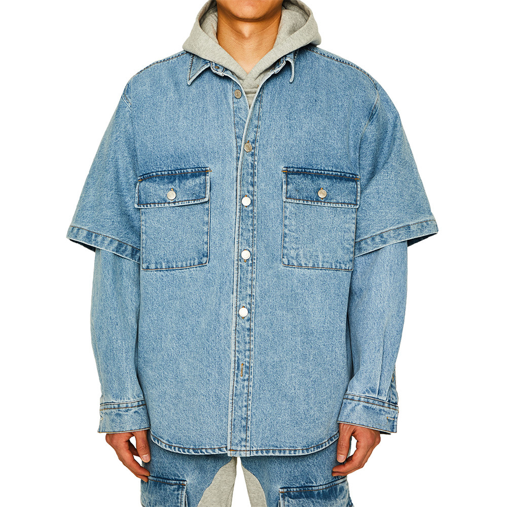 [COLLECTION] TWO PIECE LIGHT BLUE DENIM SHACKET Deps