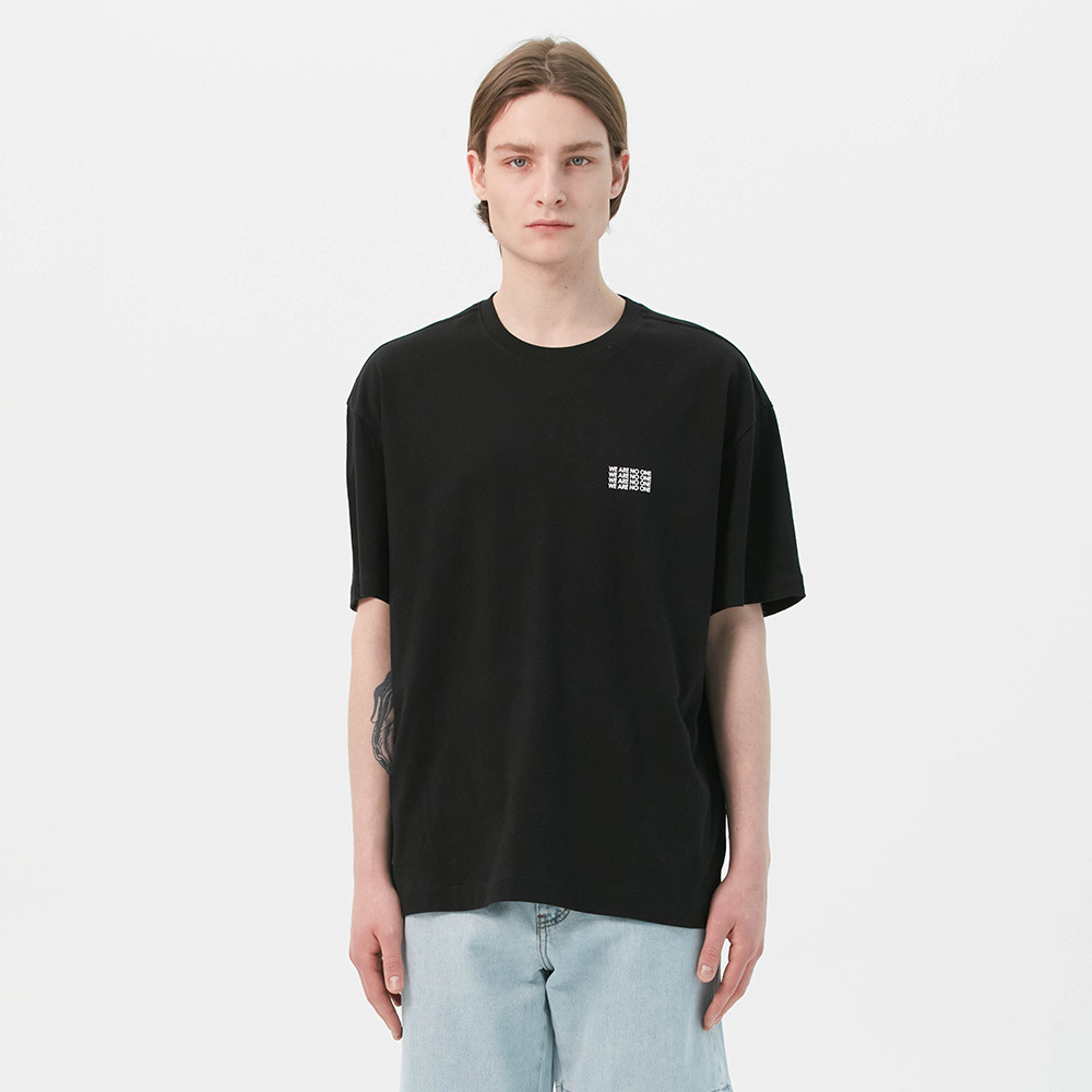 BLACK PRINTED LOGO T-SHIRTS Deps